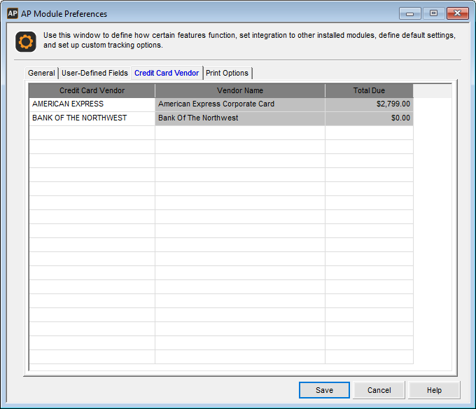 Setting Up Your Credit Card Vendors