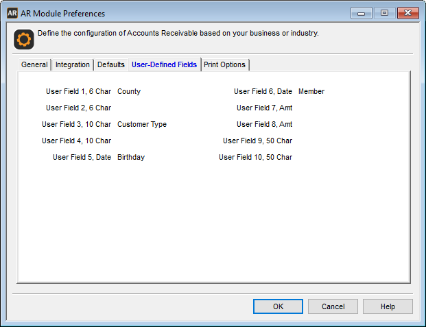 Tracking User-Defined Customer Information