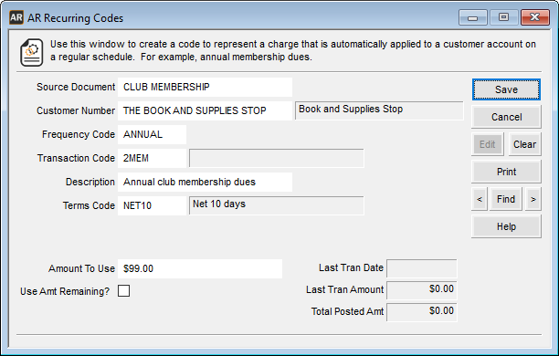 Using Recurring Codes