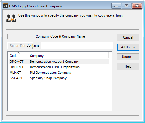 Copying Users from Another Company
