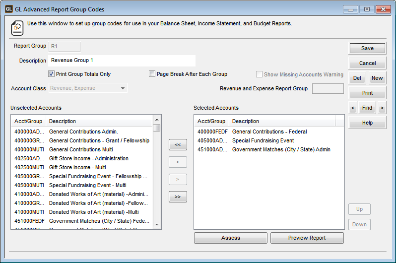 Creating Advanced Report Layouts (Advanced Report Group Codes)