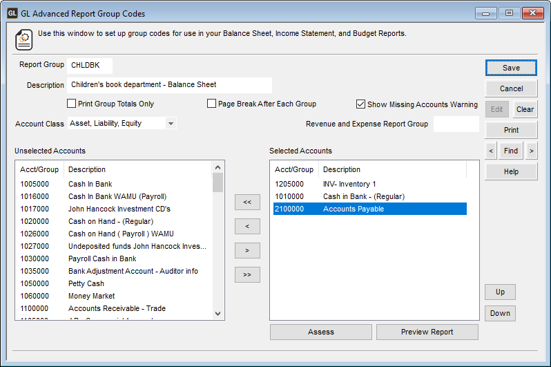 Creating Advanced Report Layouts (Advanced Report Group Codes)