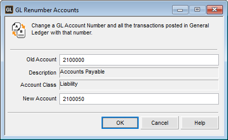 Renumbering Accounts