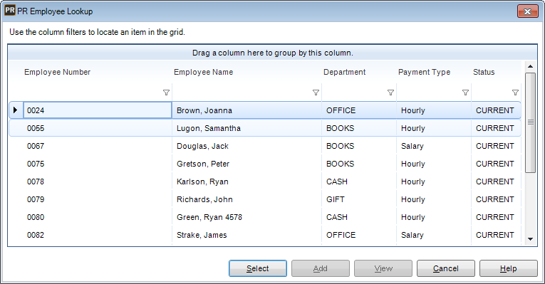 Searching the Lookup