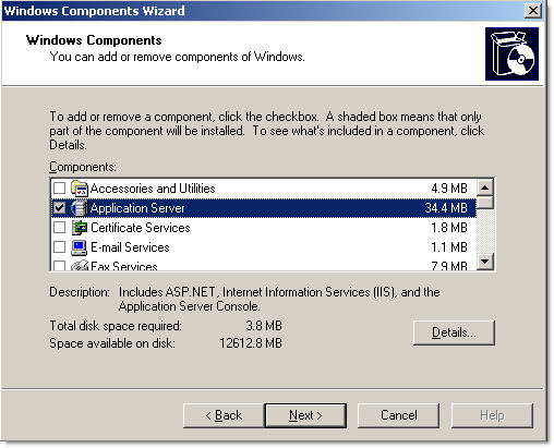 Activating COM+ Support for Windows Server 2003
