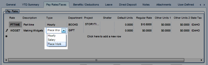 Create Piece Work Pay Rates for Your Employees