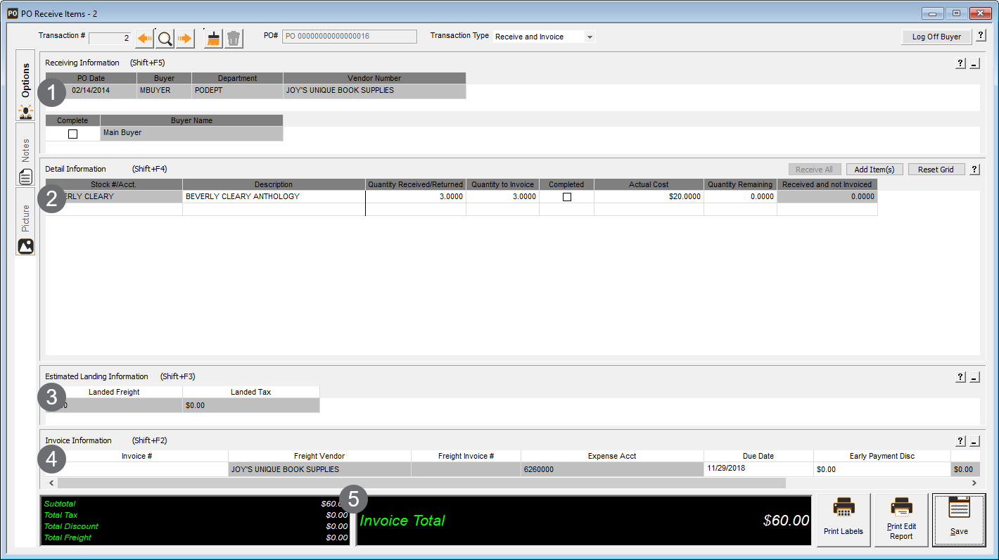 Overview of the Receiving Window
