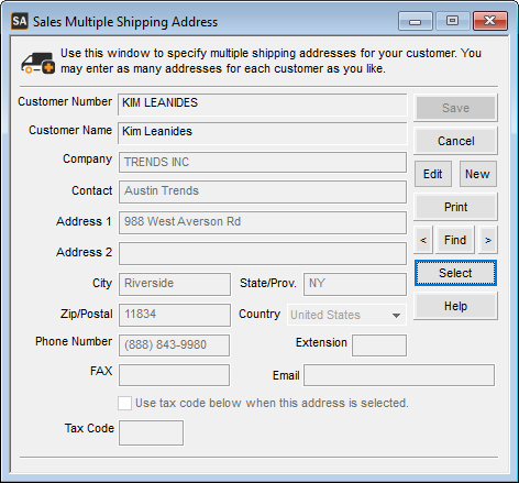 Selecting the Correct Shipping Address from Multiple Addresses