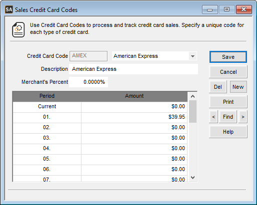 Working with Credit Cards (Credit Card Codes)