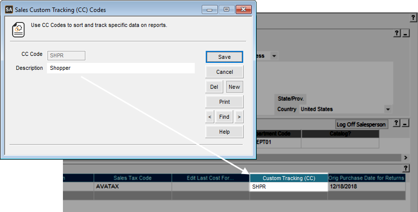Tracking Custom Information (CC Codes)