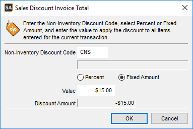 Discounting the Entire Invoice