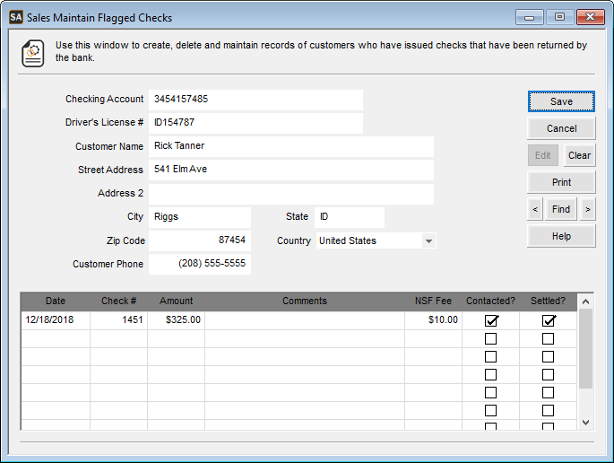 Tracking and Handling Checks with Insufficient Funds
