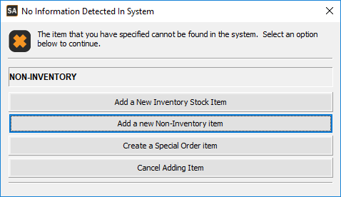 Creating a New Non-Inventory Item to Use in the Sale