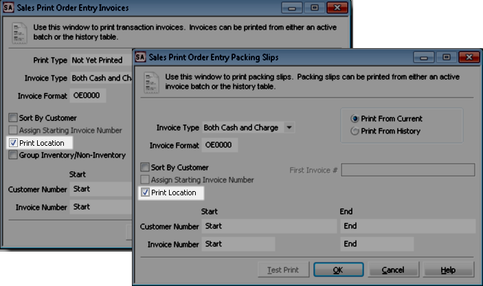 Printing Invoices and Packing Slips