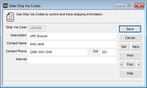 Working with Shipping Options (Ship Via Codes)